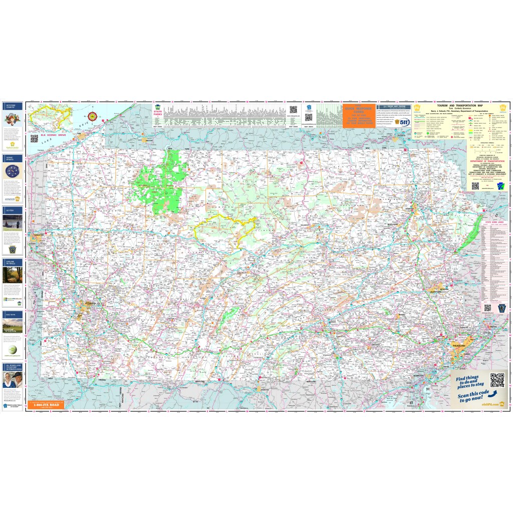Pennsylvania State Wall Map Executive | SwiftMaps